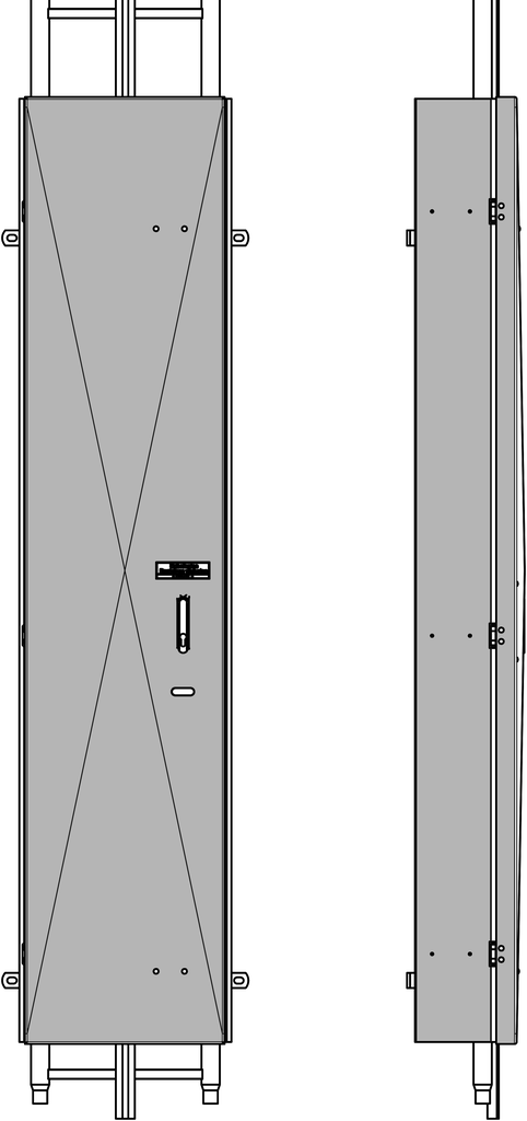 Sicherungstür nach DIN 14094, DIN 18799, DIN EN ISO 14122 Teil 4, mit ...